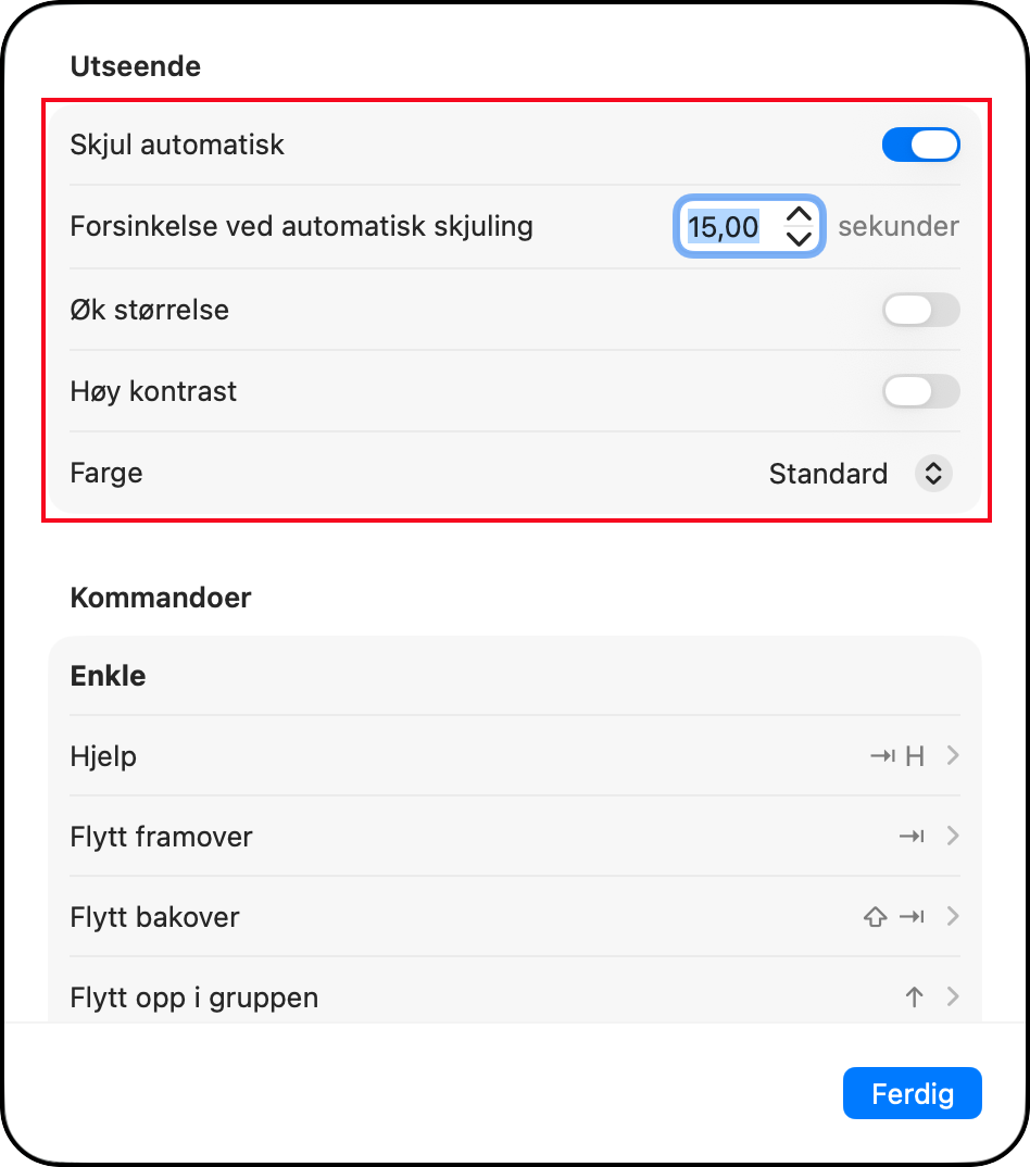 Full tastaturtilgang på Mac - Statped